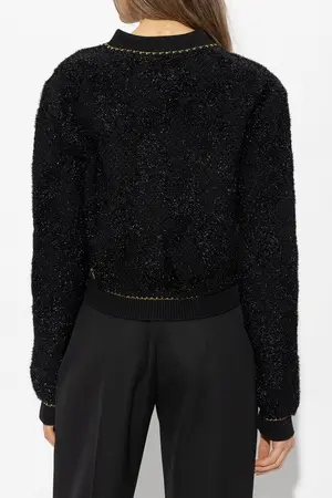 Versace Textured Buttoned Cardigan