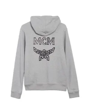 Mcm Zip-up Hooded Jacket With Logo Print