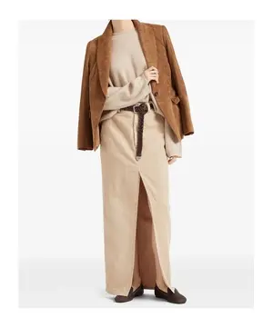 Brunello Cucinelli Crewneck Drop-shoulder Jumper - Cool Beige
