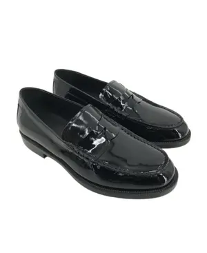 Emporio Armani Round Toe Loafers - Black