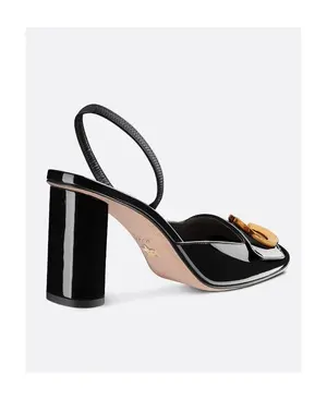Dior Patent Leather C & D Logo Slingback Pumps
