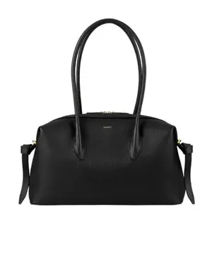 Yuzefi Brioche Duffle Pebble Grained Leather Bag - Black