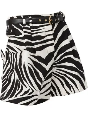Max Mara Mstnovella Graphic Print Shorts - Black