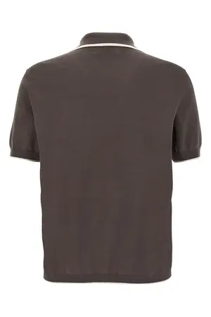 Brunello Cucinelli Short-sleeved Knitted Polo Shirt
