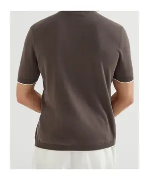 Brunello Cucinelli Short-sleeved Knitted Polo Shirt