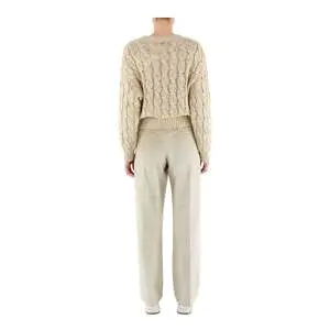 Brunello Cucinelli Corduroy Mid-rise Wide-leg Trousers - Nude