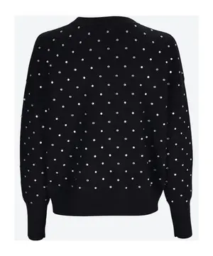 Rabanne Sequined Round Neck Long Sleeve Sweater
