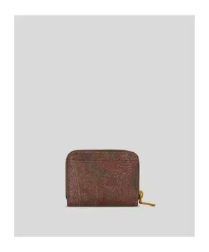 Etro Paisley Print Logo Embroidered Coin Holder
