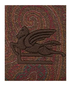 Etro Paisley Print Logo Embroidered Coin Holder