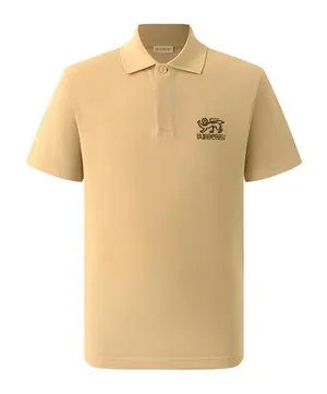 Burberry Logo Embroidered Short Sleeved Polo Shirt