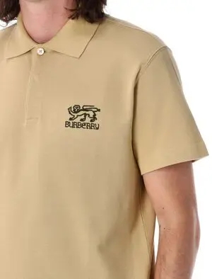 Burberry Logo Embroidered Short Sleeved Polo Shirt