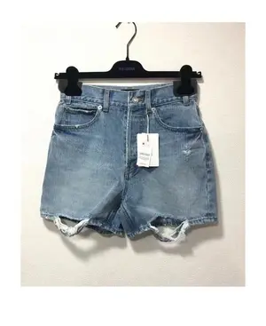 We11Done High Waist Ripped Denim Shorts