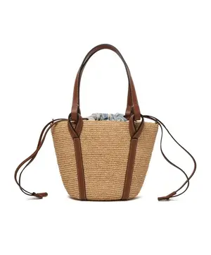 Helen Kaminski Raffia Drawstring Shoulder Bag