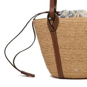 Helen Kaminski Raffia Drawstring Shoulder Bag