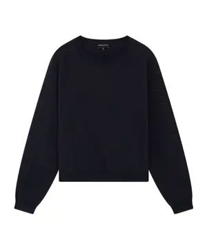 Emporio Armani Round Neck Knitted Sweater - Black