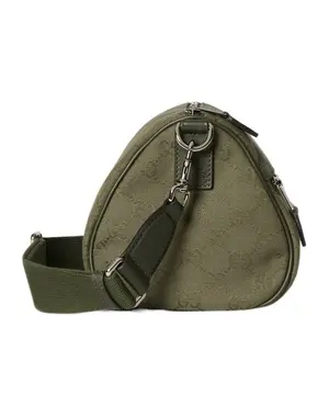 Gucci Gg Monogram Cylinder Duffle Bag - Forest Green