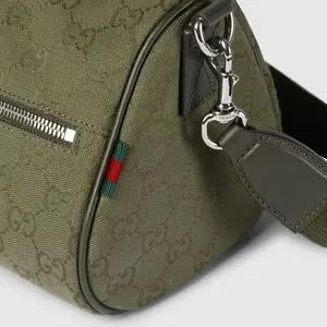 Gucci Gg Monogram Cylinder Duffle Bag - Forest Green