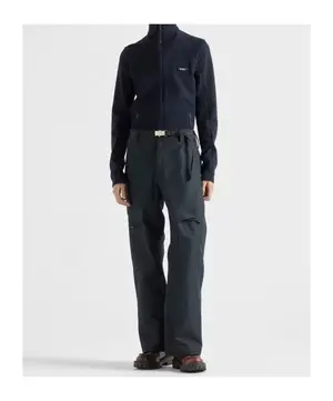 Prada Belted Straight-leg Trousers