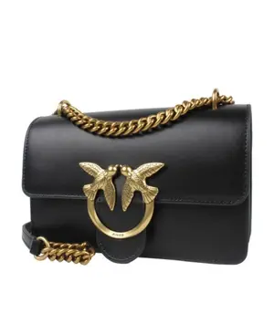 Pinko Love One Chain-linked Mini Shoulder Bag - Black
