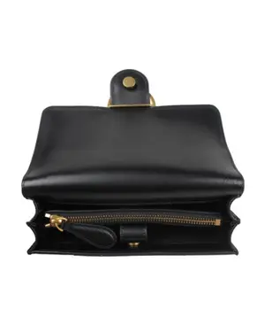 Pinko Love One Chain-linked Mini Shoulder Bag - Black