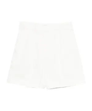 Max Mara Pleated Wide-leg Shorts - White