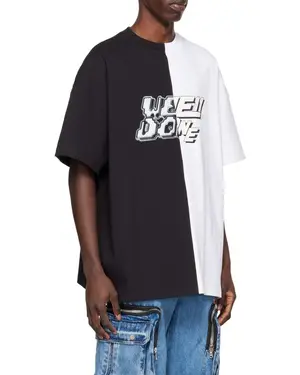 We11Done Two-tone Logo-print T-shirt