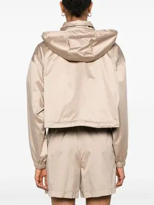 Fendi Cropped Drawstring Hooded Jacket