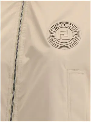 Fendi Cropped Drawstring Hooded Jacket