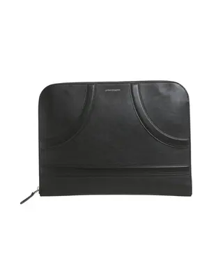 Alexander McQueen Logo-stamp Leather Clutch - Black