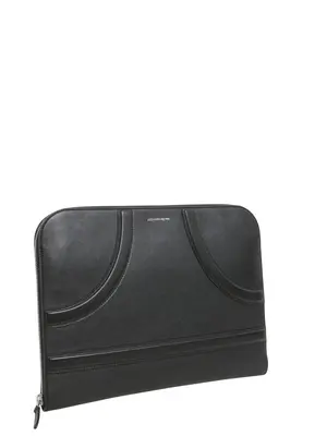 Alexander McQueen Logo-stamp Leather Clutch