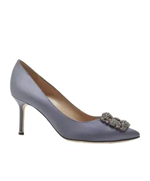 Manolo Blahnik Embellished Stiletto High Heels - Grey