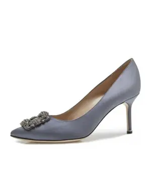 Manolo Blahnik Embellished Stiletto High Heels - Grey