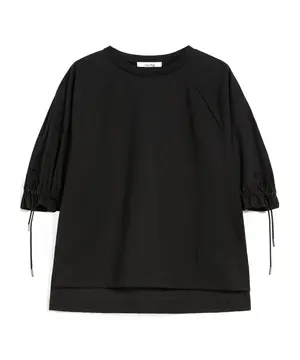 Max Mara Drawstring Sleeve Top - Black