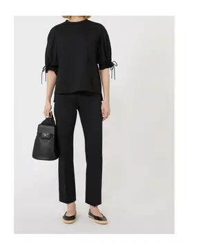 Max Mara Drawstring Sleeve Top - Black
