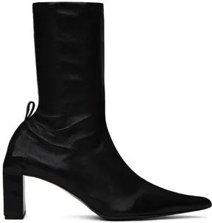 JIL SANDER Pointed-toe Block Heel Ankle Boots