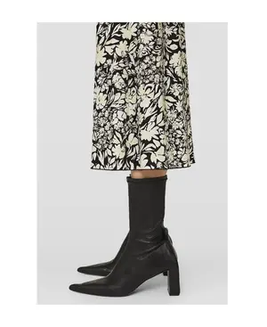 JIL SANDER Pointed-toe Block Heel Ankle Boots
