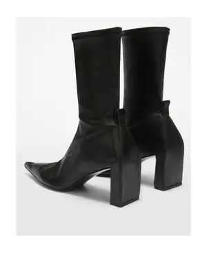 JIL SANDER Pointed-toe Block Heel Ankle Boots
