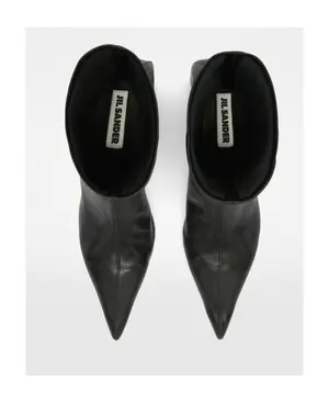 JIL SANDER Pointed-toe Block Heel Ankle Boots