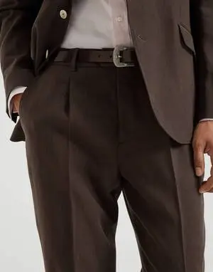 Brunello Cucinelli Pleated Tailored Trousers - Brown