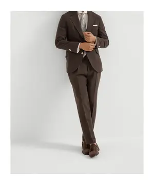 Brunello Cucinelli Pleated Tailored Trousers - Brown