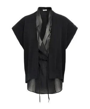 Brunello Cucinelli Layered Tied Waist Cardigan