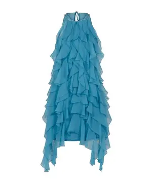 Alberta Ferretti Sleeveless Ruffled Dress