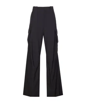 Bottega Veneta Fine Wool Cargo Pants - Black