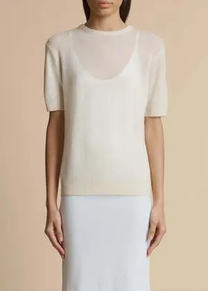 Khaite The Pierre Short-sleeved Jumper - White
