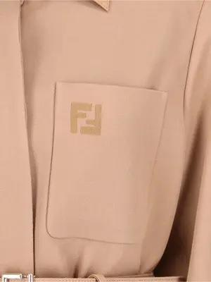 Fendi Collared Belted Coat