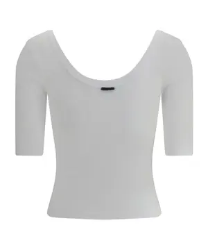 Brunello Cucinelli Three-quarter Sleeve Knitted T-shirt - Grey