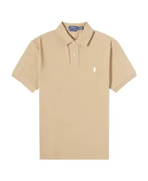 Polo Ralph Lauren Polo Ralph Lauren Logo Short Sleeve Polo Shirt Nude