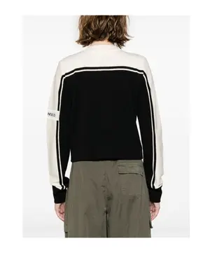 Palm Angels Logo Intarsia Zipped Cardigan