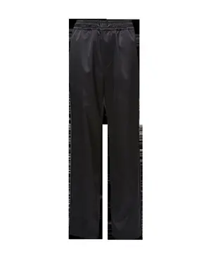 Mcm Slim Casual Pants With Drawstring Waist And Side Stripe Detail