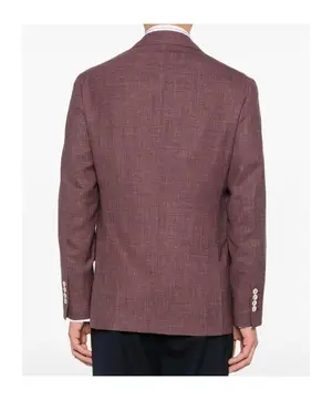 Brunello Cucinelli Prince Of Wales Blazer - Red